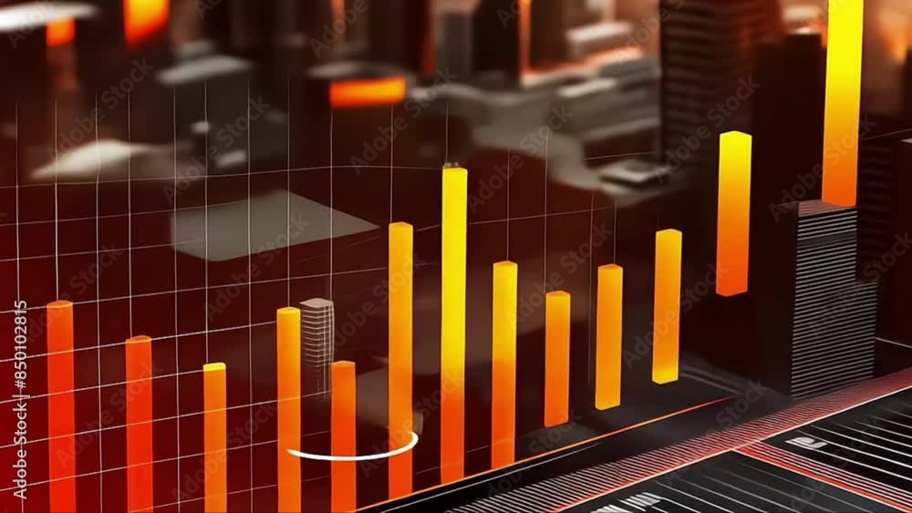 Market chart of business increase stock graph or investment financial ...