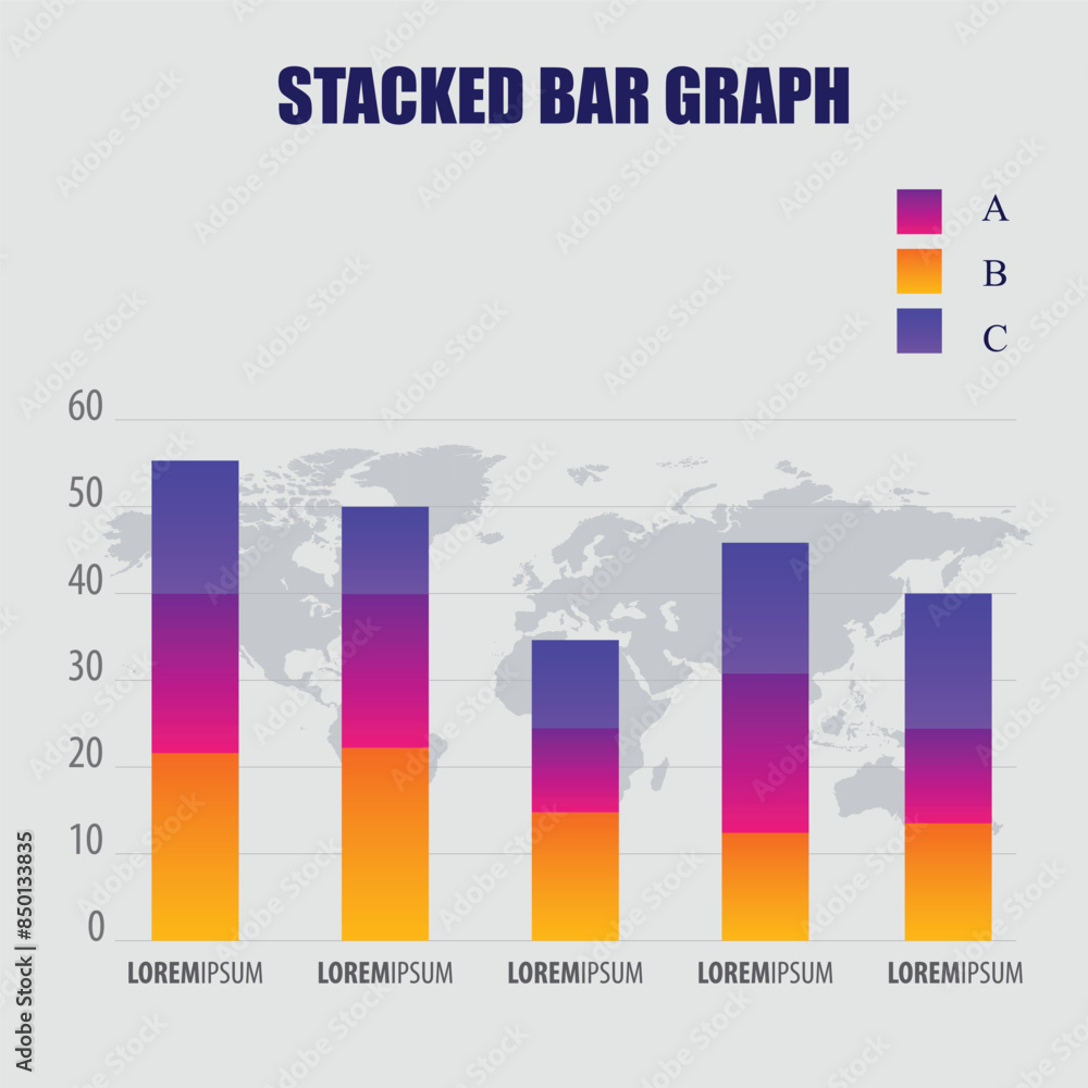 Vector illustration infographics, graphs, charts, flow chart, editable ...