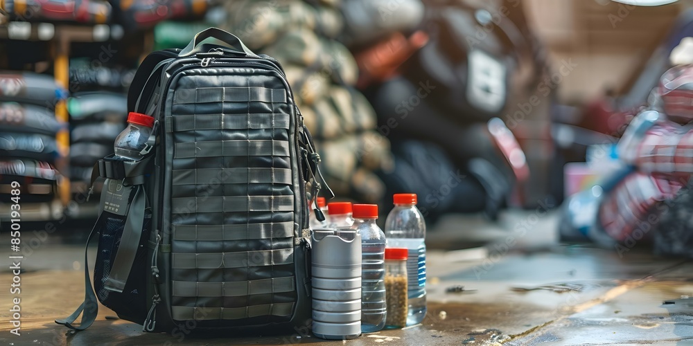 Survival backpack for emergency evacuation or disaster preparedness ...