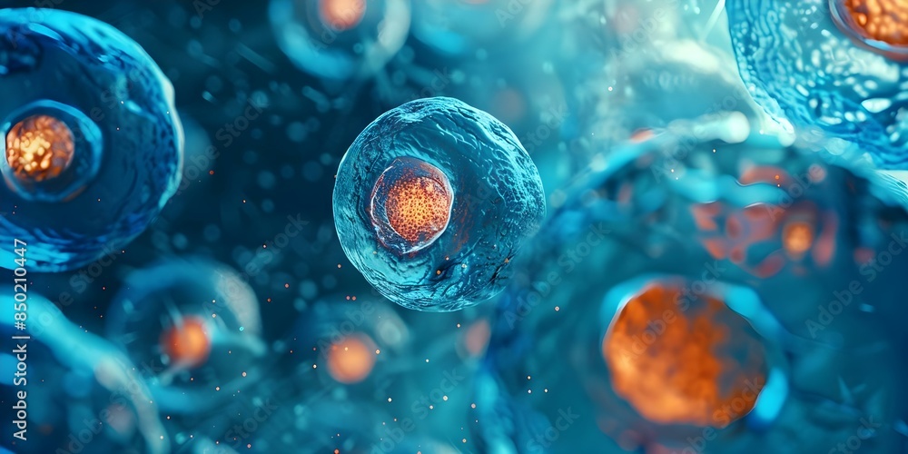 Cell undergoing mitosis chromosomes dividing in mesmerizing dance of ...