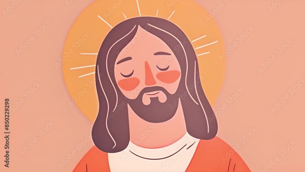Jesus Christ Animation Cartoon 4k Video Heaven And Cross Love And