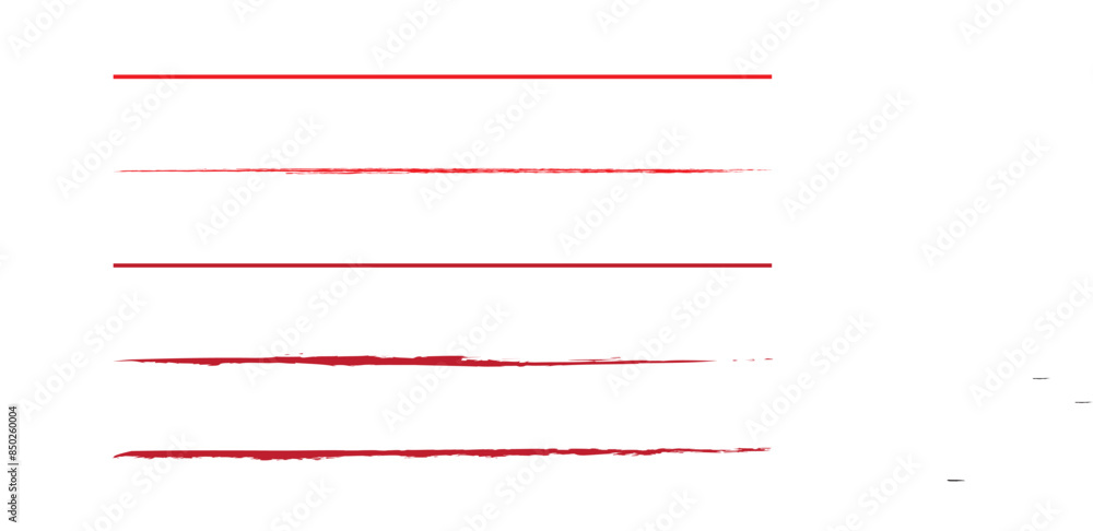 Line underline red crayon brush pencil pen marker paint stroke. Line ...