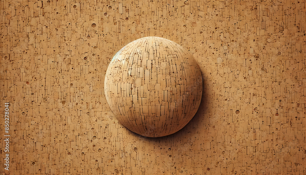 Natural cork texture wallpaper with warm brown color and granular ...