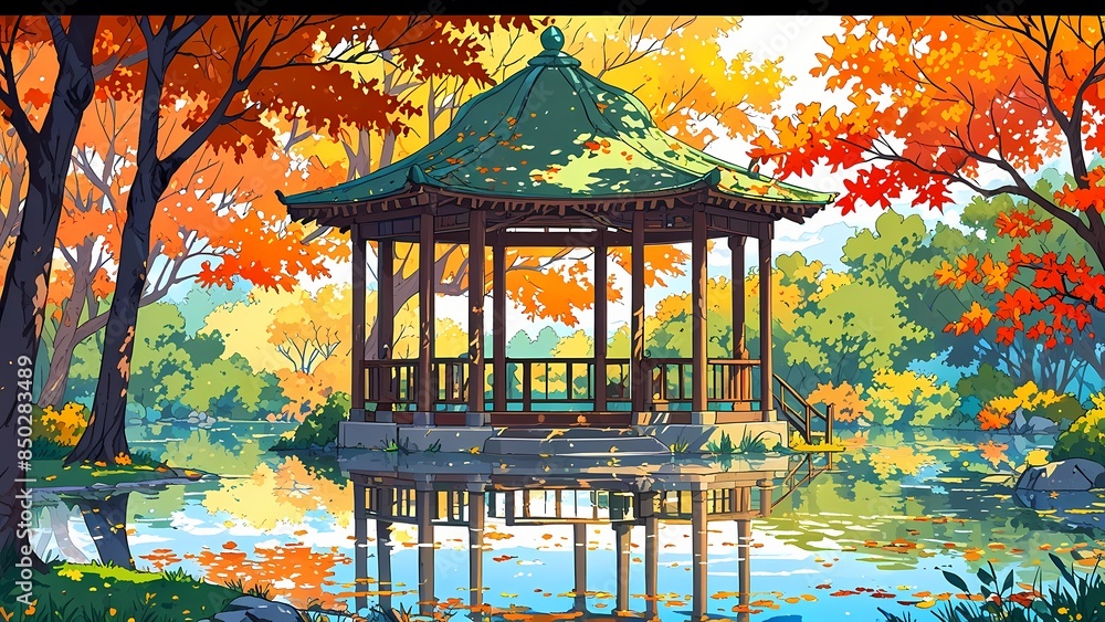 Anime landscape Anime style illustration, anime flat art, anime ...