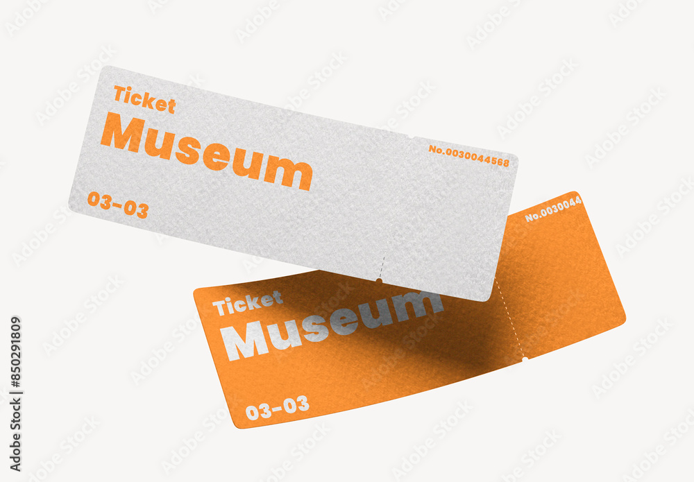 Float Ticket Mockup Stock Template | Adobe Stock