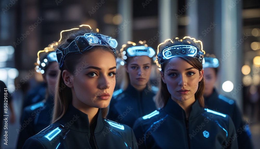 High-Resolution Digital Art of Female Cyborgs: Advanced AI and ...