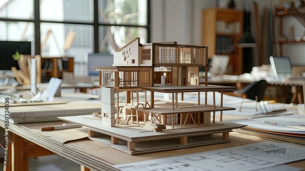 creating architectural construction models at the architect studio and ...