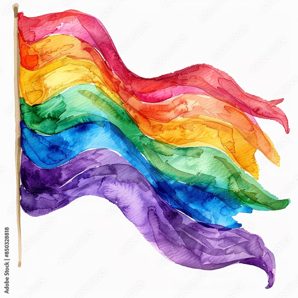 A pride unity symbol clipart, Pride Day element, watercolor ...