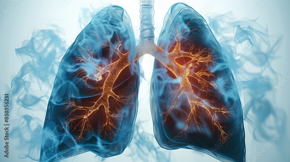 Human lung isolated on white health anatomy chest body section 3d ...