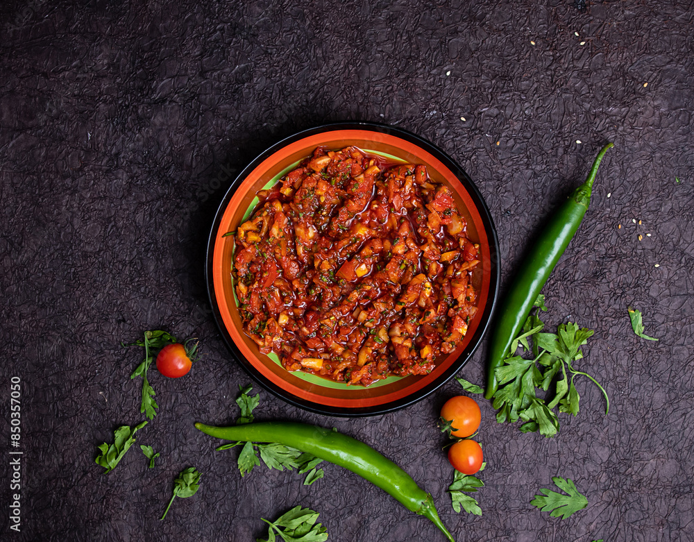 Turkish or arabic baba ganuj also known as turkish baba ghanous ...