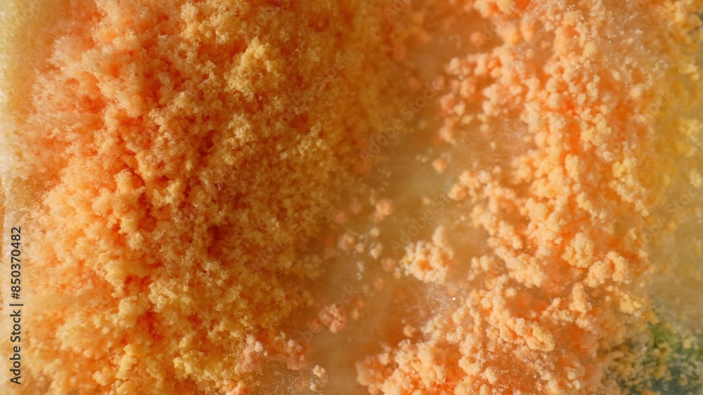 Witness the microscopic landscape of bread mold, a vibrant tapestry of ...
