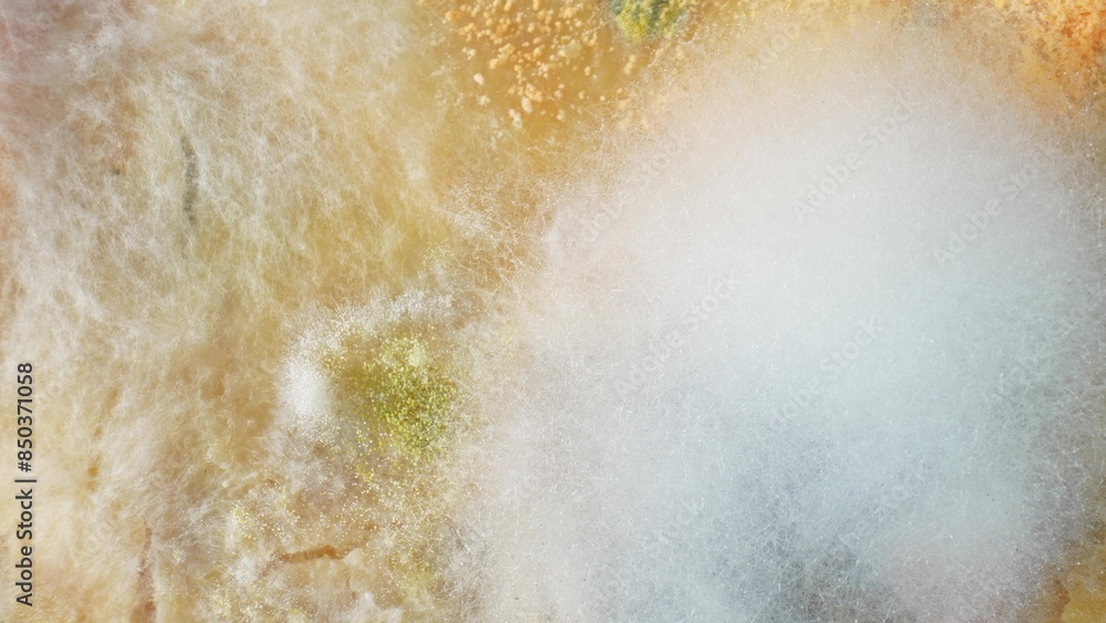 Mold sprawls across the bread, a canvas of grotesque beauty. Delicate ...