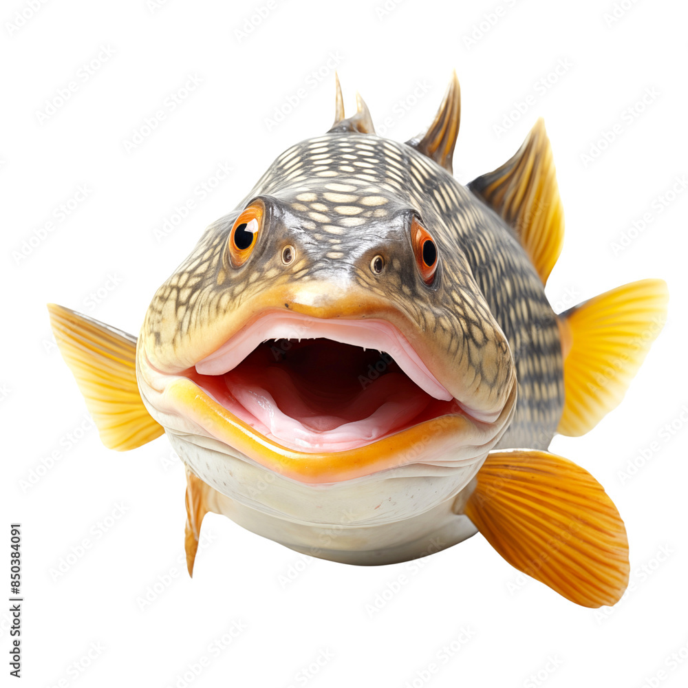 Small Blue Eyed Pleco Cute Smile isolated on a transparent background ...