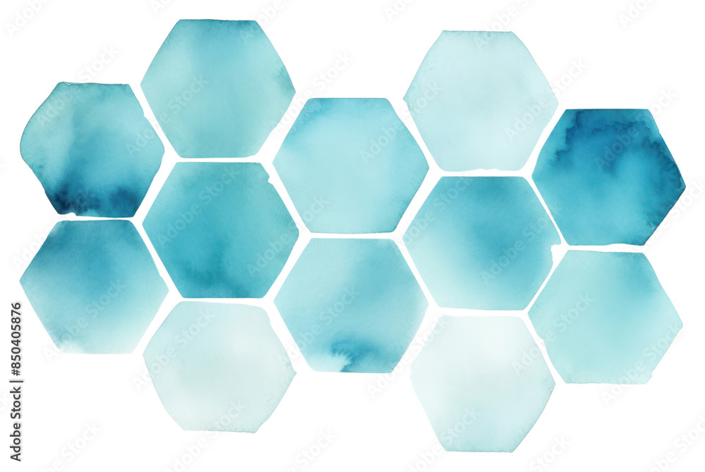 PNG White and turquoise hexagon backgrounds honeycomb repetition. Stock ...