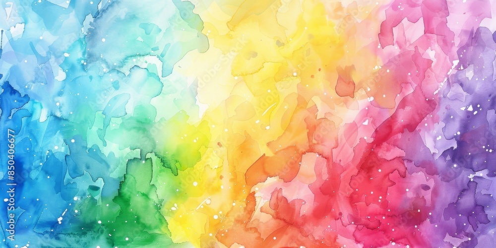 Rainbow Watercolor Background for Pride Month. This vibrant and ...