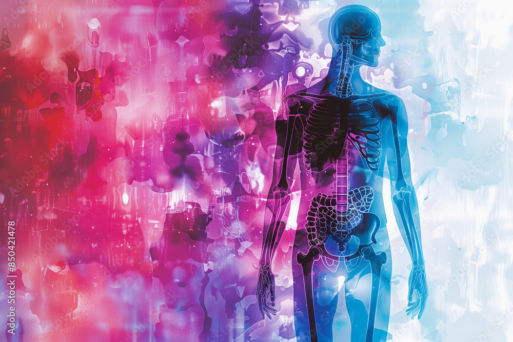 human body heat map, x-ray, anatomy Stock Illustration | Adobe Stock