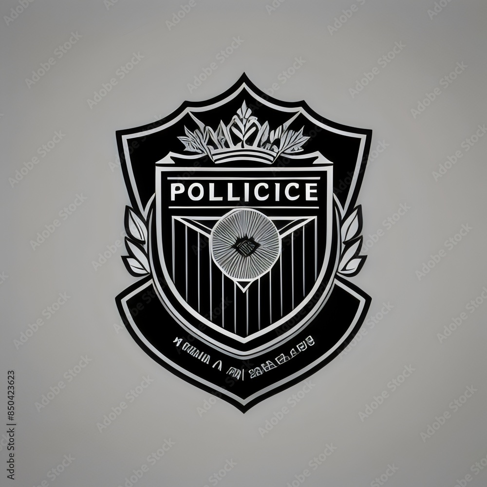 a vector illustration of a police badge, military, law enforcement ...