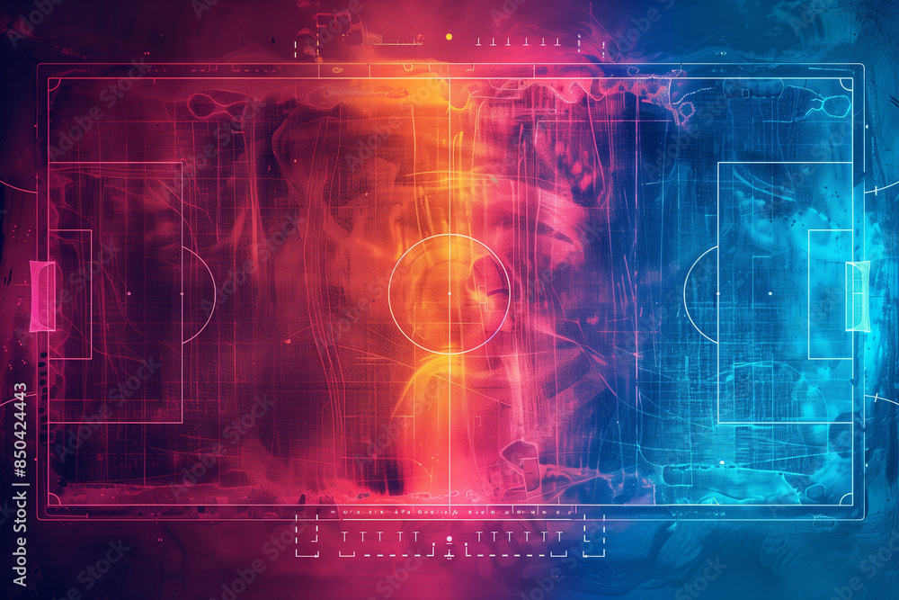 heat map of the football field arial view Stock Illustration | Adobe Stock