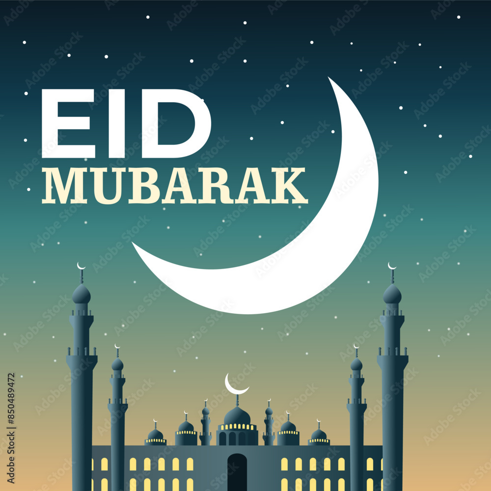 Eid Ul Adha, Eid Mubarak, Eid Mubarak calligraphy, twinkling stars, Eid ...