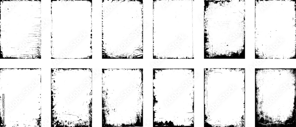 Overlay textures set stamp with grunge effect. Old damage Dirty grainy ...