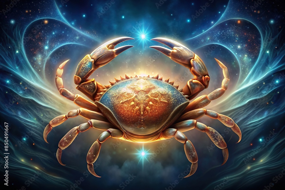 Super realistic representation of the zodiac sign Cancer in fully ...