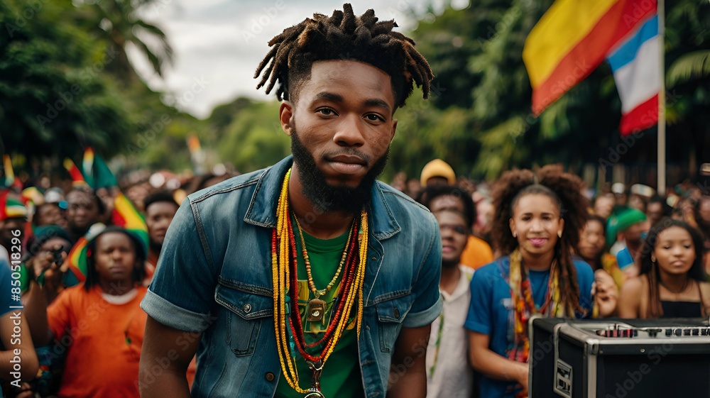 Foto de public performance by a man during the celebration of ...