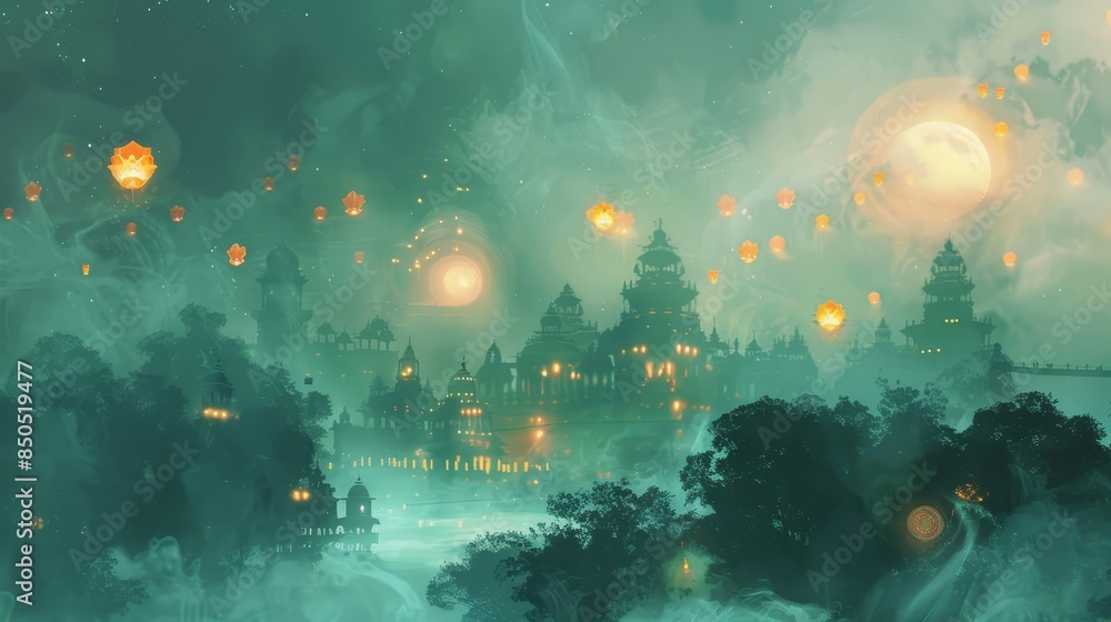 Lantern light and mist reveal ancient temples evoking India's heritage ...