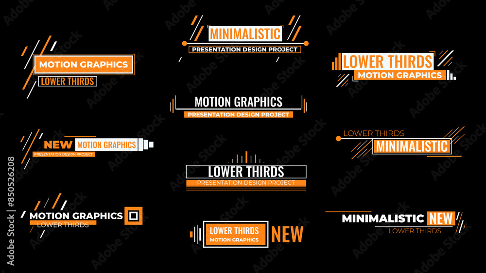 An elegant and versatile lower thirds template with the appearance of ...