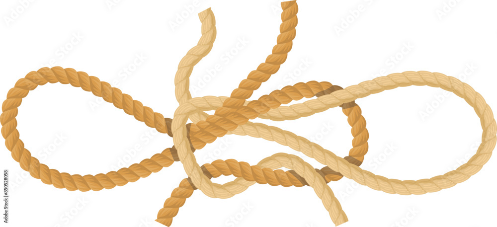 Complex knot beige rope tangled confusion problem challenge graphic ...