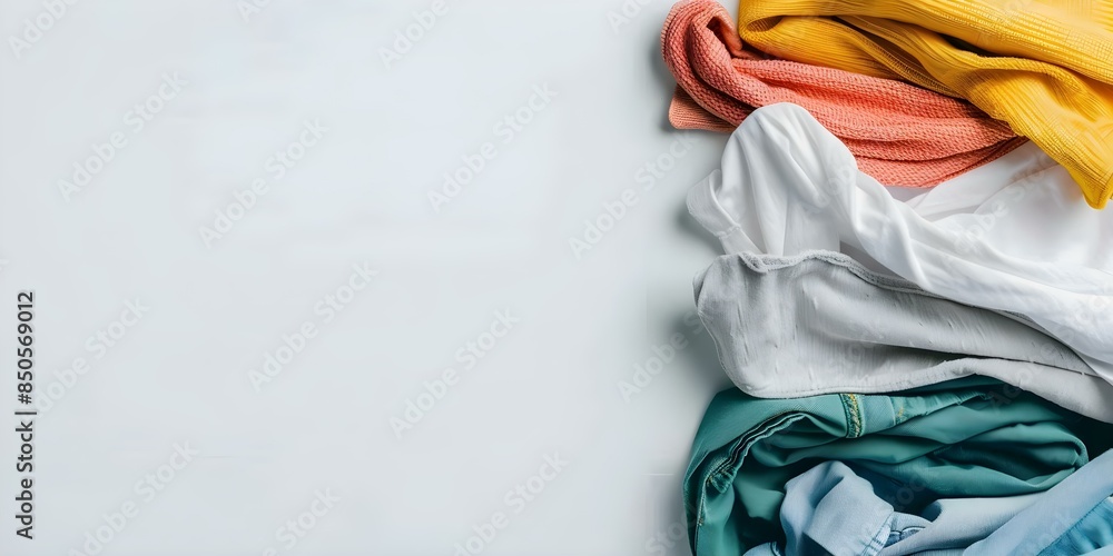 Professional laundry services banner on white background for dry ...
