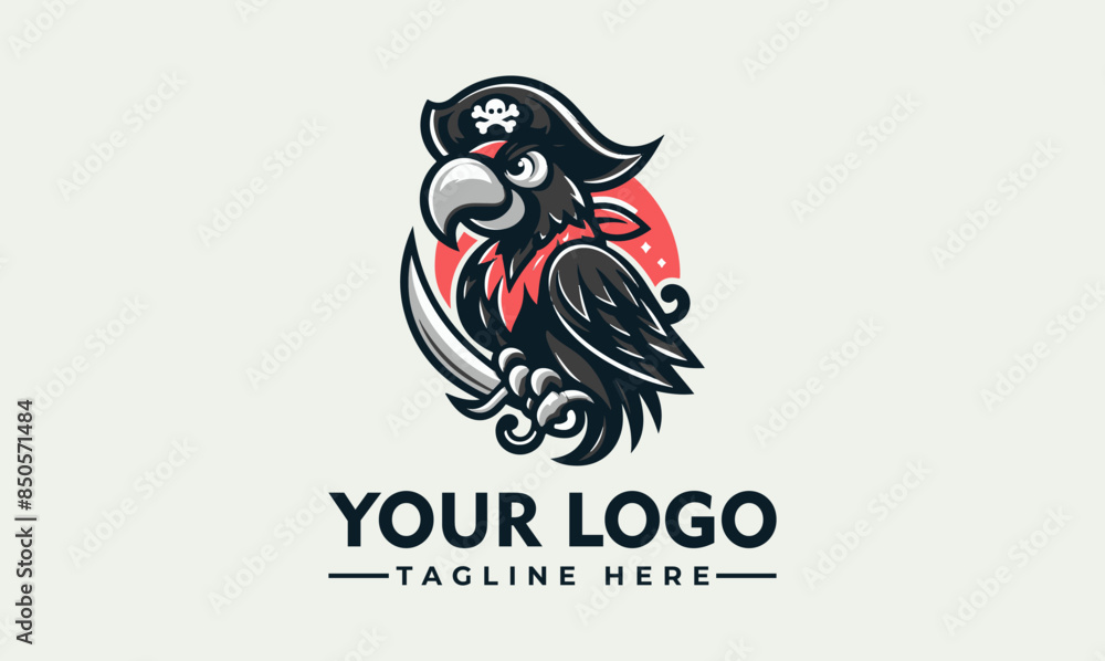 Eagle Pirate Vector Logo A Symbol of Boldness, Adventure, and ...