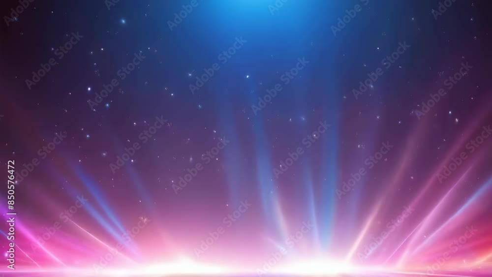 A mesmerizing display of vibrant neon lights set against a starry night ...