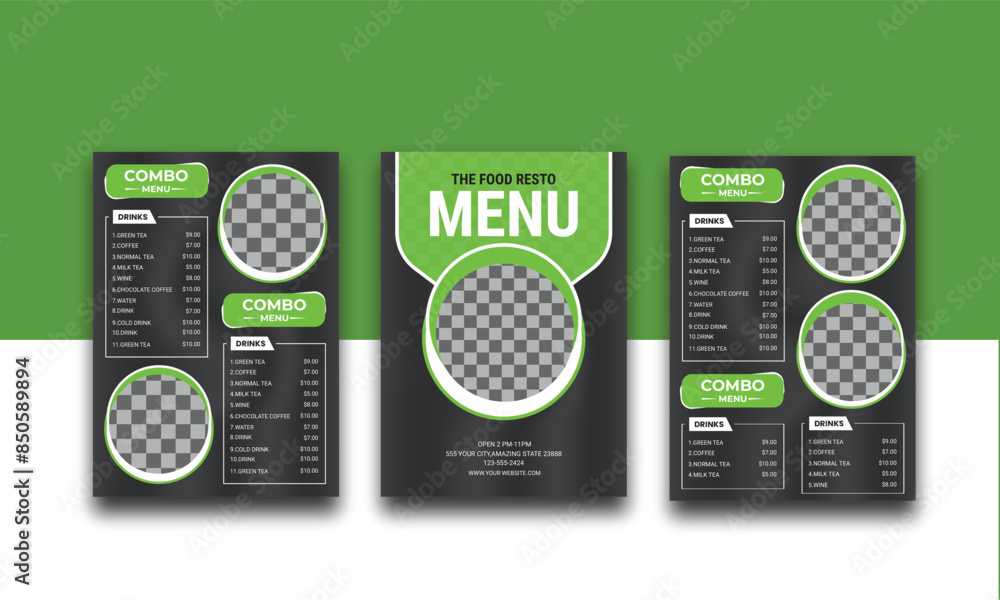 creative modern editable resturant menu card design pricelist design ...