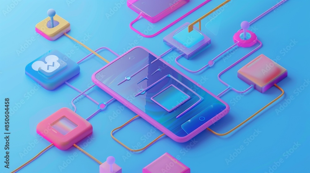 User experience flowchart. User interface flowchart. Graphic designer creative planning ...