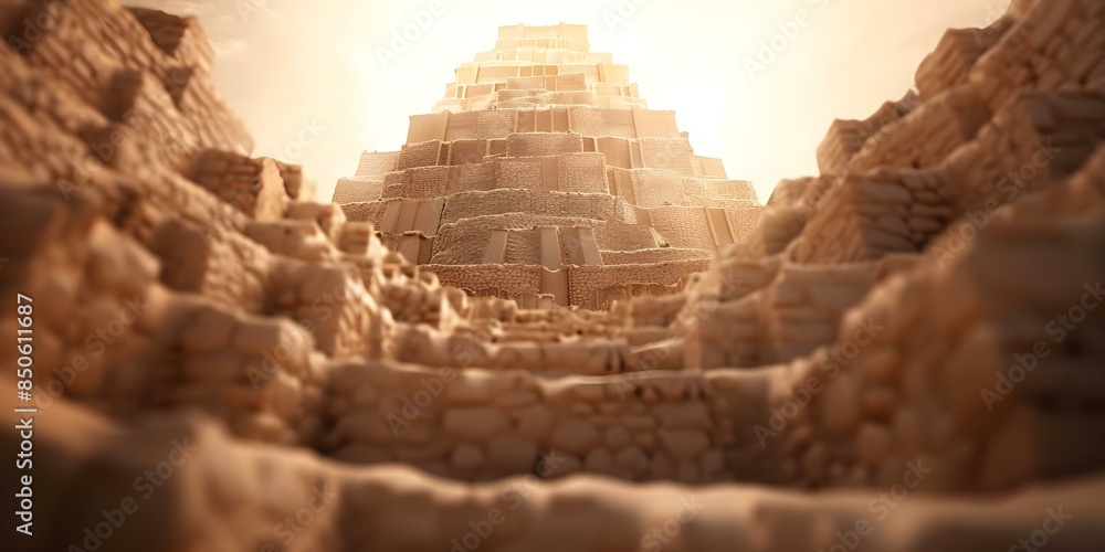 Historical city Babylon Tower of Babel biblical languages diversity ...