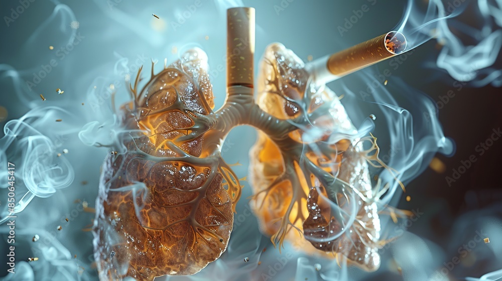 Explore the devastating effects of cigarette smoke on lung anatomy and ...