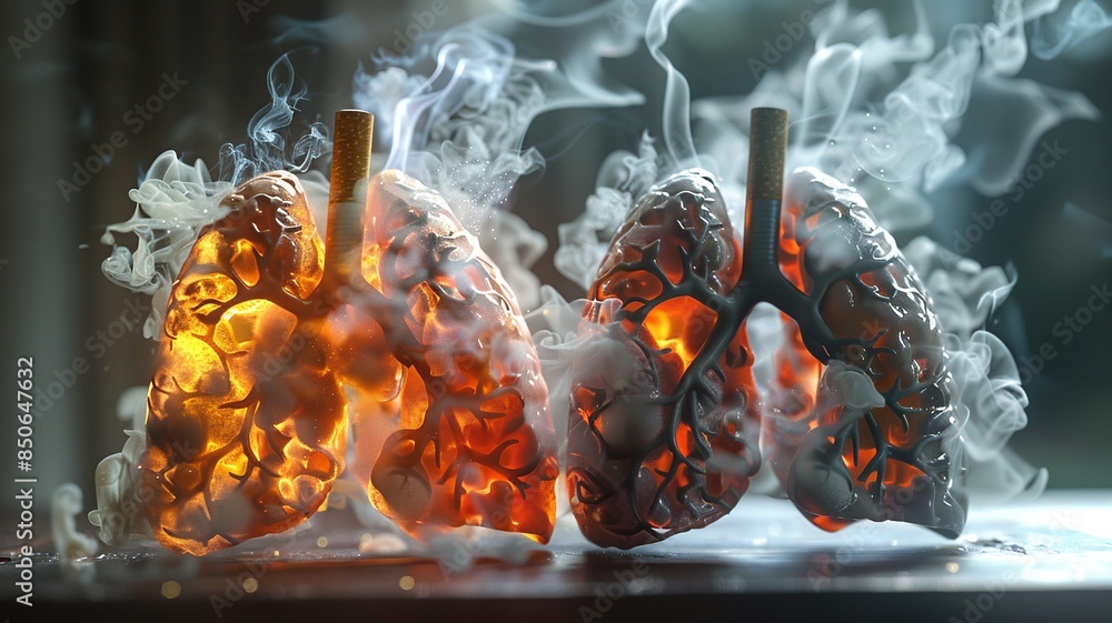 Explore the devastating effects of cigarette smoke on lung anatomy and ...