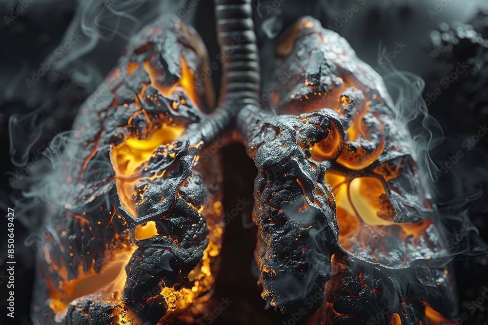 Foto de Explore the devastating effects of cigarette smoke on lung ...