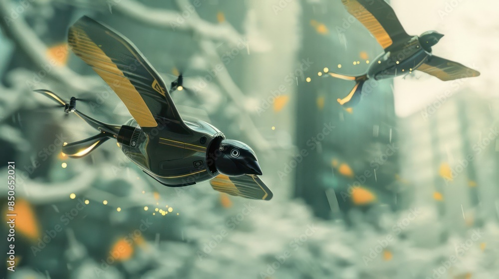 Futuristic drones mimicking bird behavior to study and protect real ...
