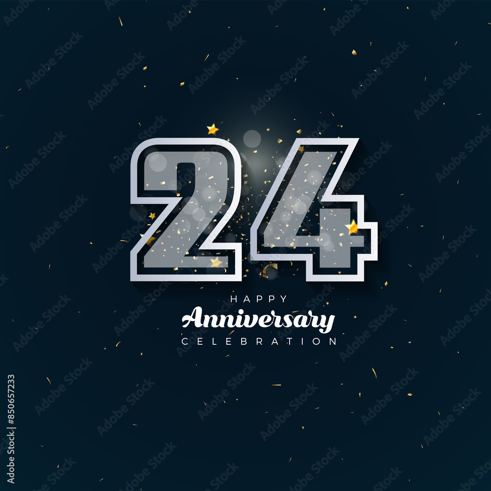 24th Anniversary celebration, 24 Anniversary celebration in black BG ...