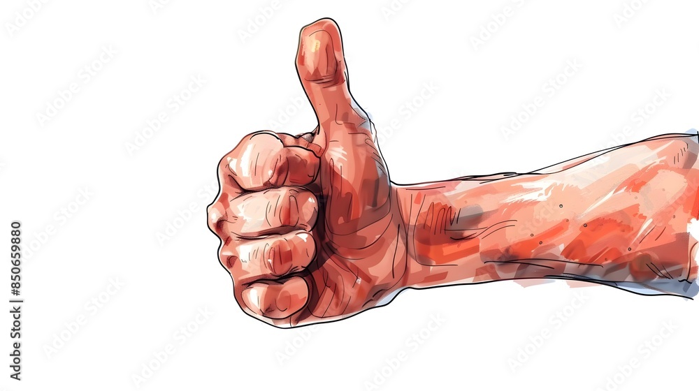 Stylized Thumbs-Up Gesture for Positive Reinforcement and Success ...