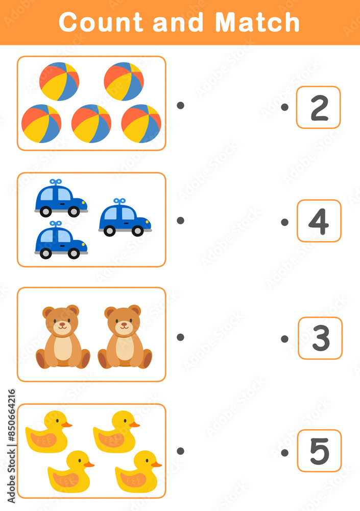 Counting educational children game. Math kids activity sheet. How many ...