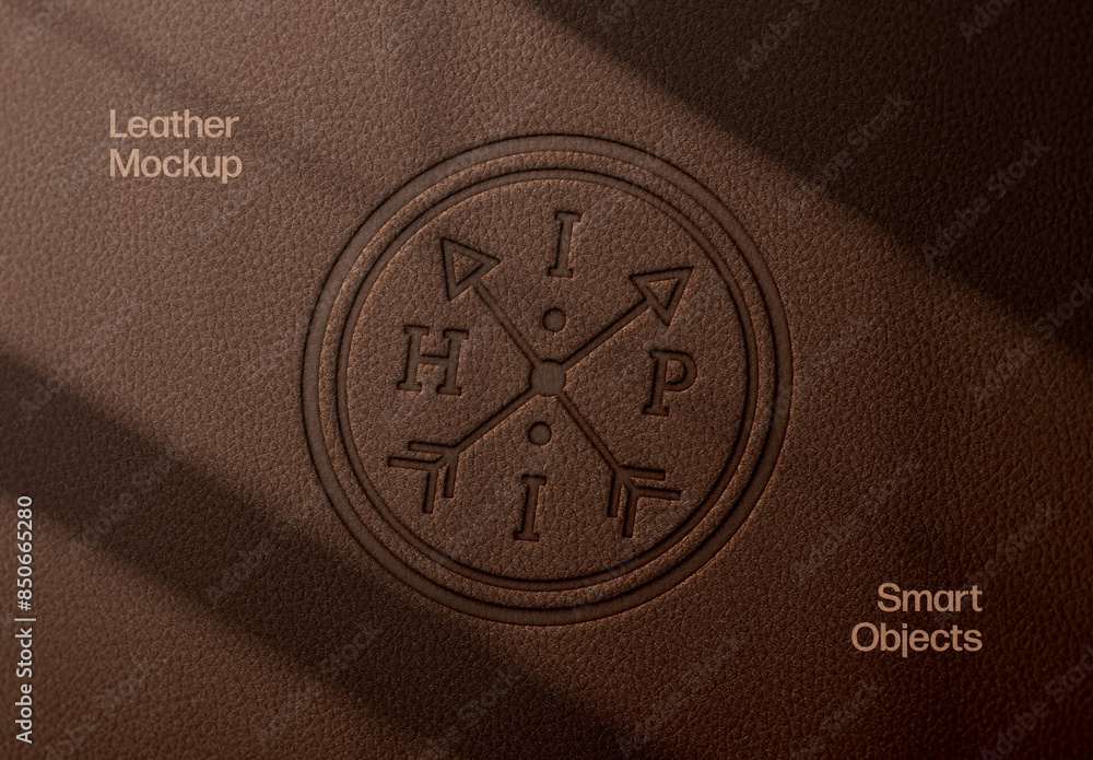 Leather Embossing Logo Mockup Stock Template | Adobe Stock