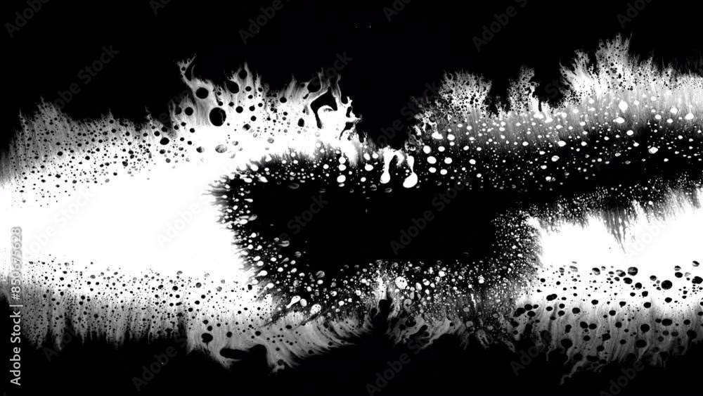 Ink splatter brush stroke transition abstract ink brush slow motion ...