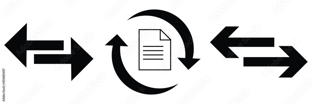 Transfer icon vector isolated on white background, logo concept of ...