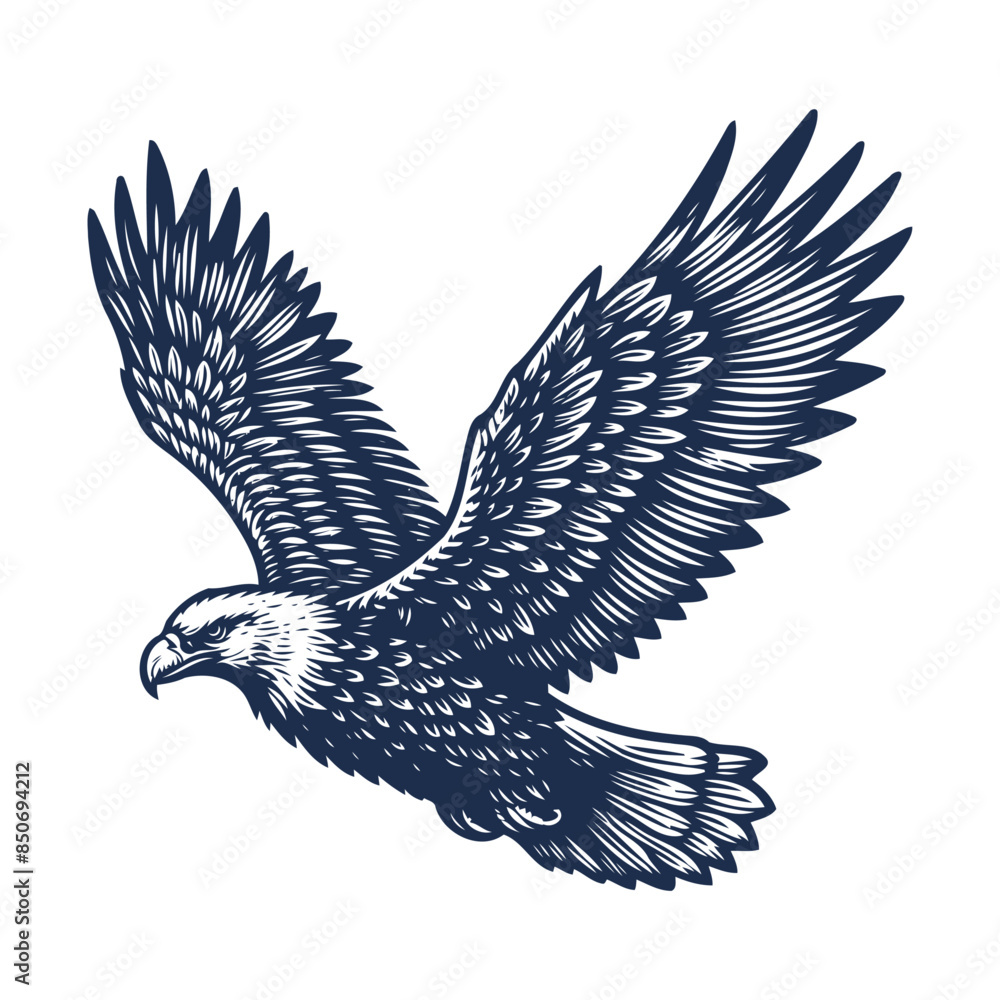 Eagle Vector, eagle silhouette, eagle Vector drawing Stock Vector ...