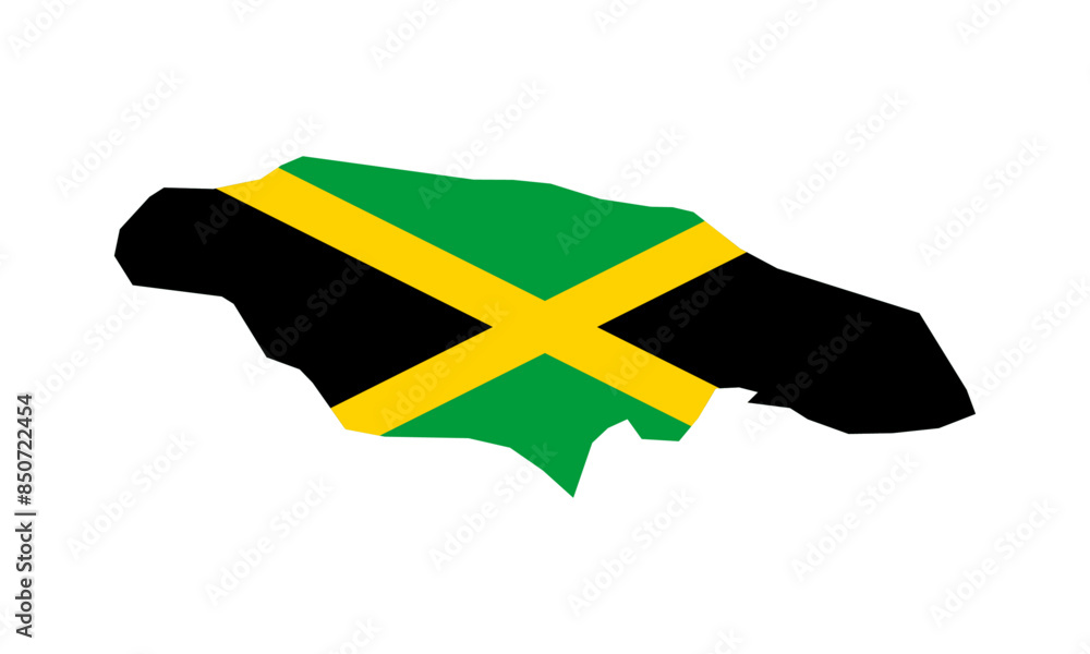 Map of Jamaica Stock Vector | Adobe Stock