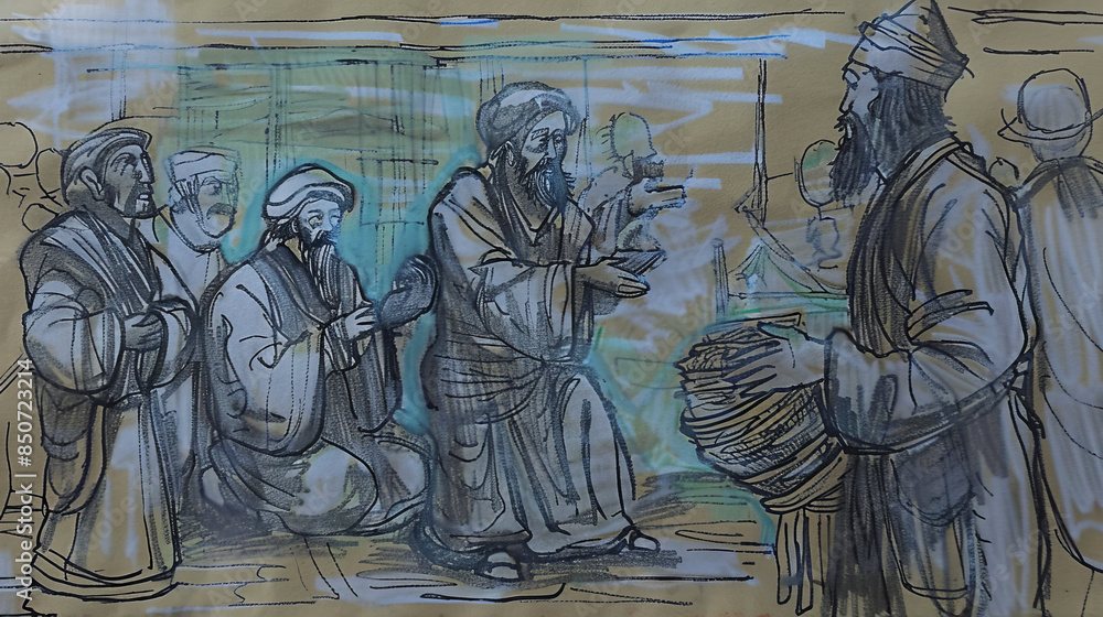 Illustration of The Parable of the Prodigal Son in the Bible Gen AI ...