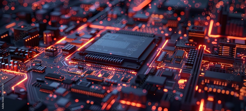 Conceptual animation showing the process of turning on the processor on ...