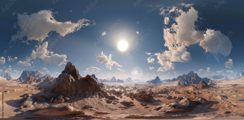 HDRI map of the environment. Round panorama, spherical panorama ...